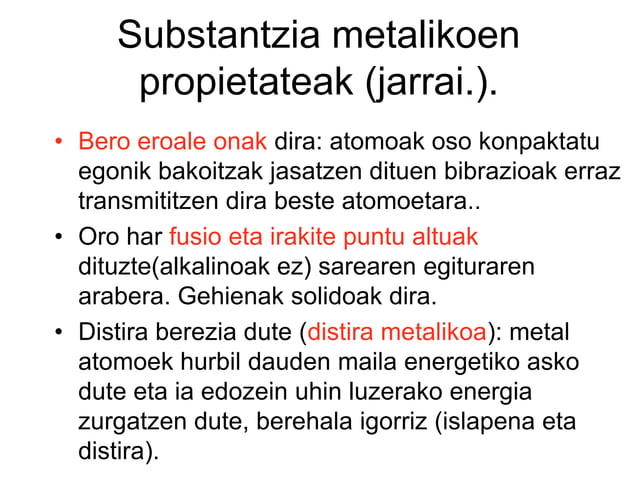 Lotura metalikoa eta_bere_propietateak | PPT