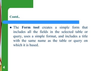 Creating and modifying a form | PPT