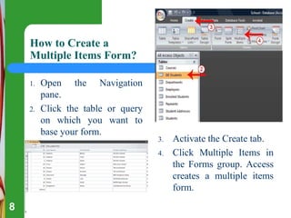 Creating and modifying a form | PPT