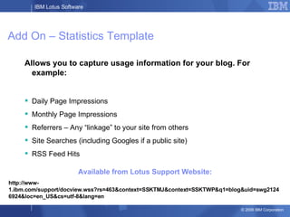 Lotus Notes Blog Template | PPT
