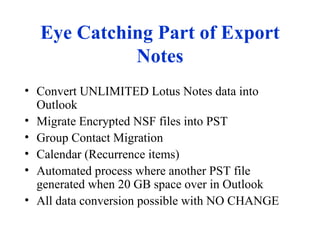 Lotus Notes Migration | PPT