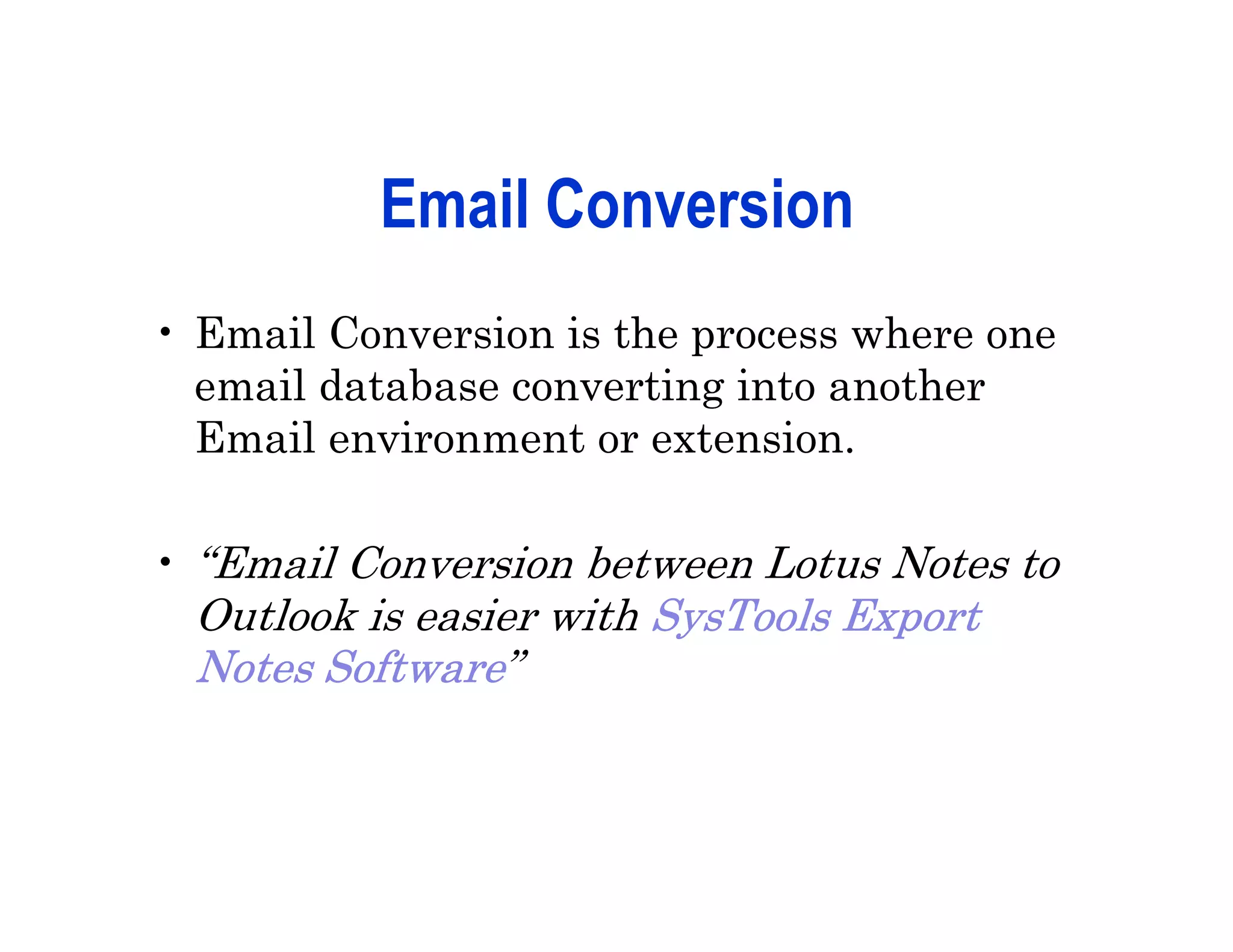 Lotus Notes Migration | PPT