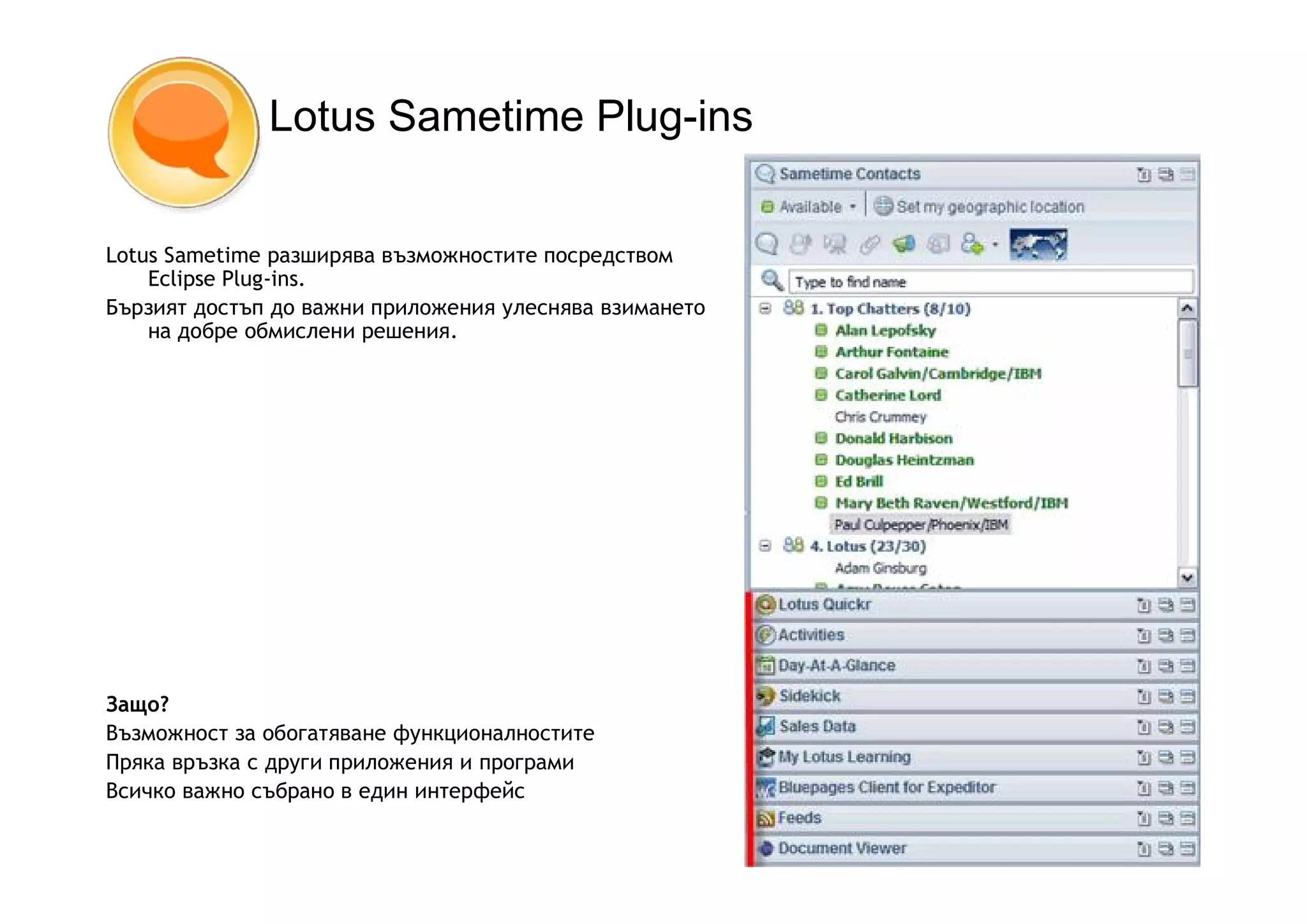 Lotus Sametime Productivity | PPT