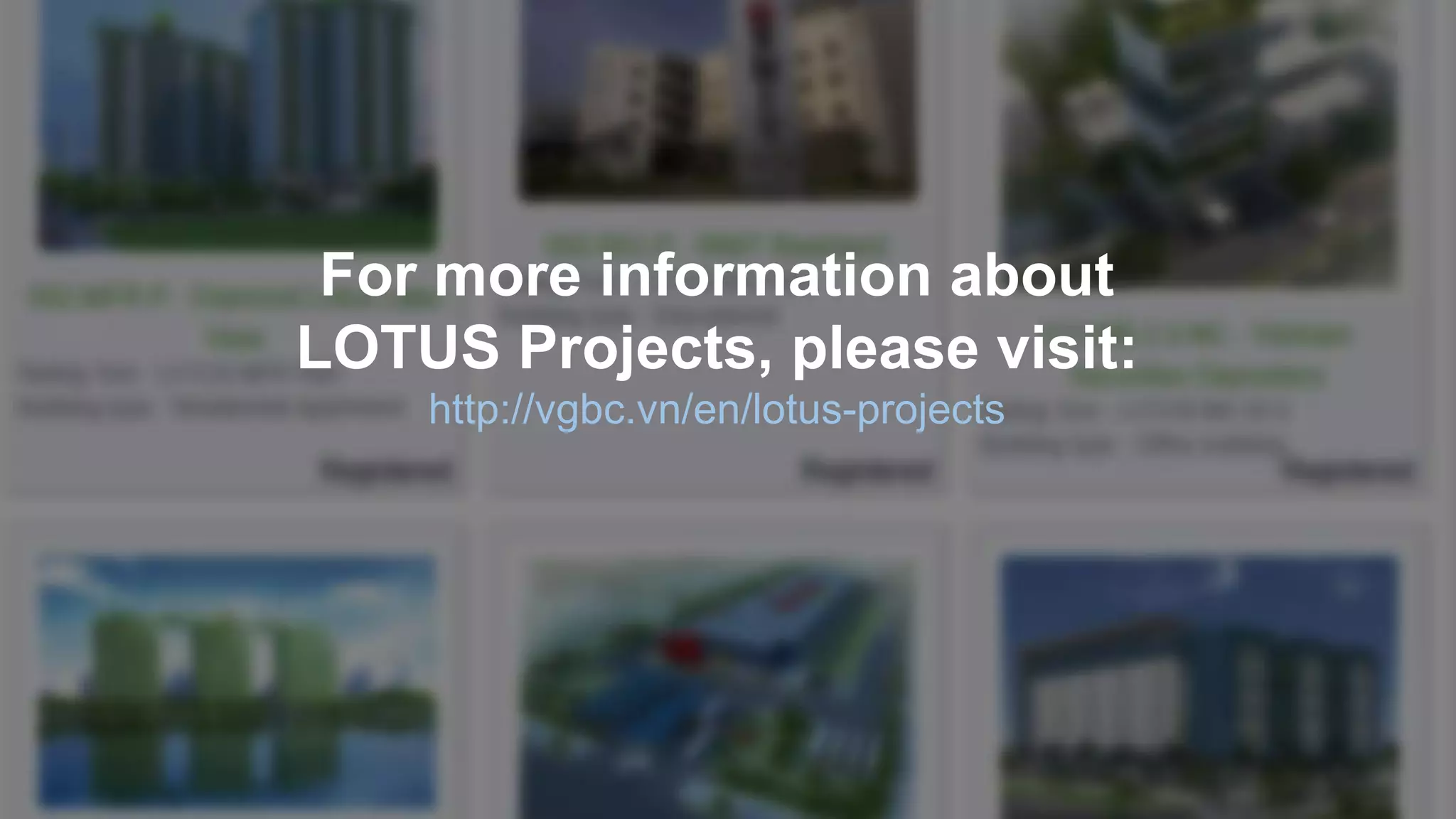 LOTUS green building case study - TNG Song Cong Factory | PDF