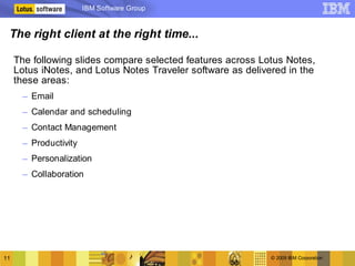 Lotus Domino 8.5 Client Comparison | PPT