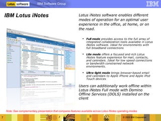 Lotus Domino 8.5 Client Comparison | PPT