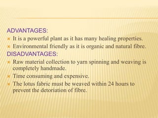 Lotus fibre | PPTX