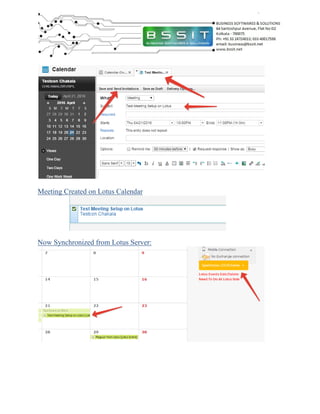 Bitrix24 Self Hosted Enterprise with IBM Lotus Notes Integration: | PDF