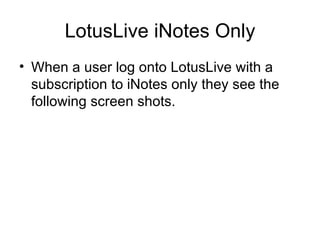 LotusLive iNotes Only | PPT