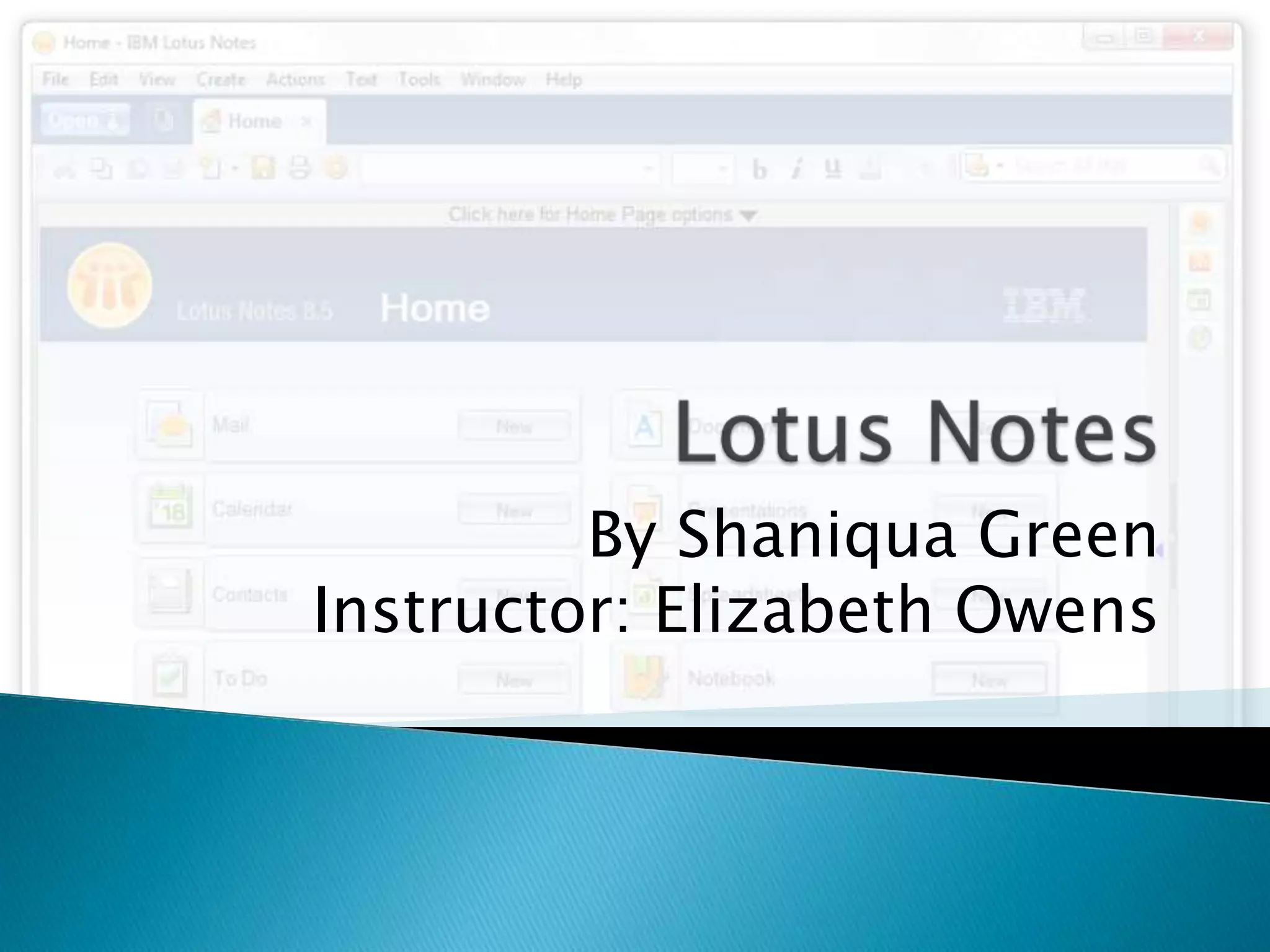 Lotus notes | PPTX