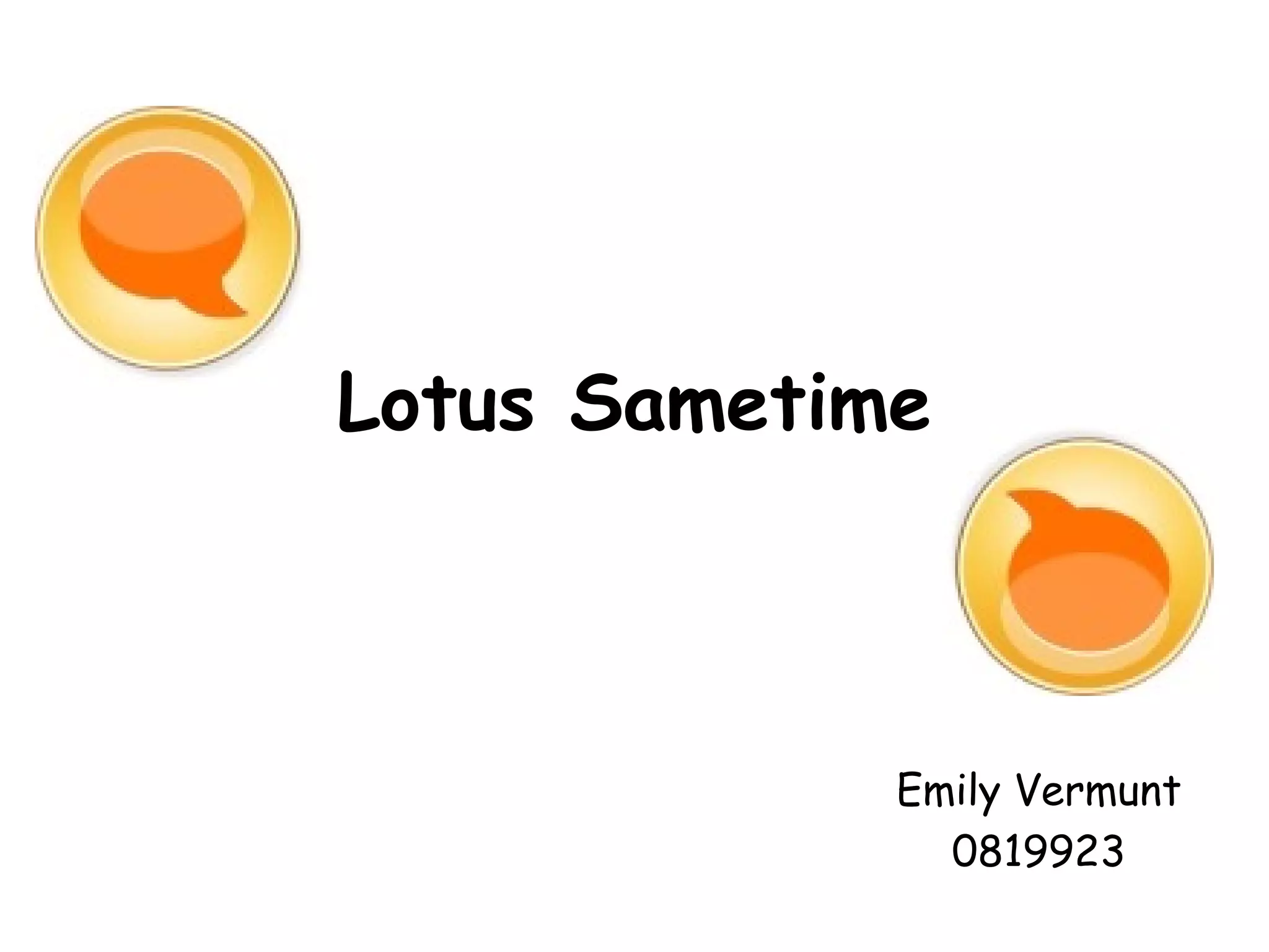 Lotus sametime | PPT