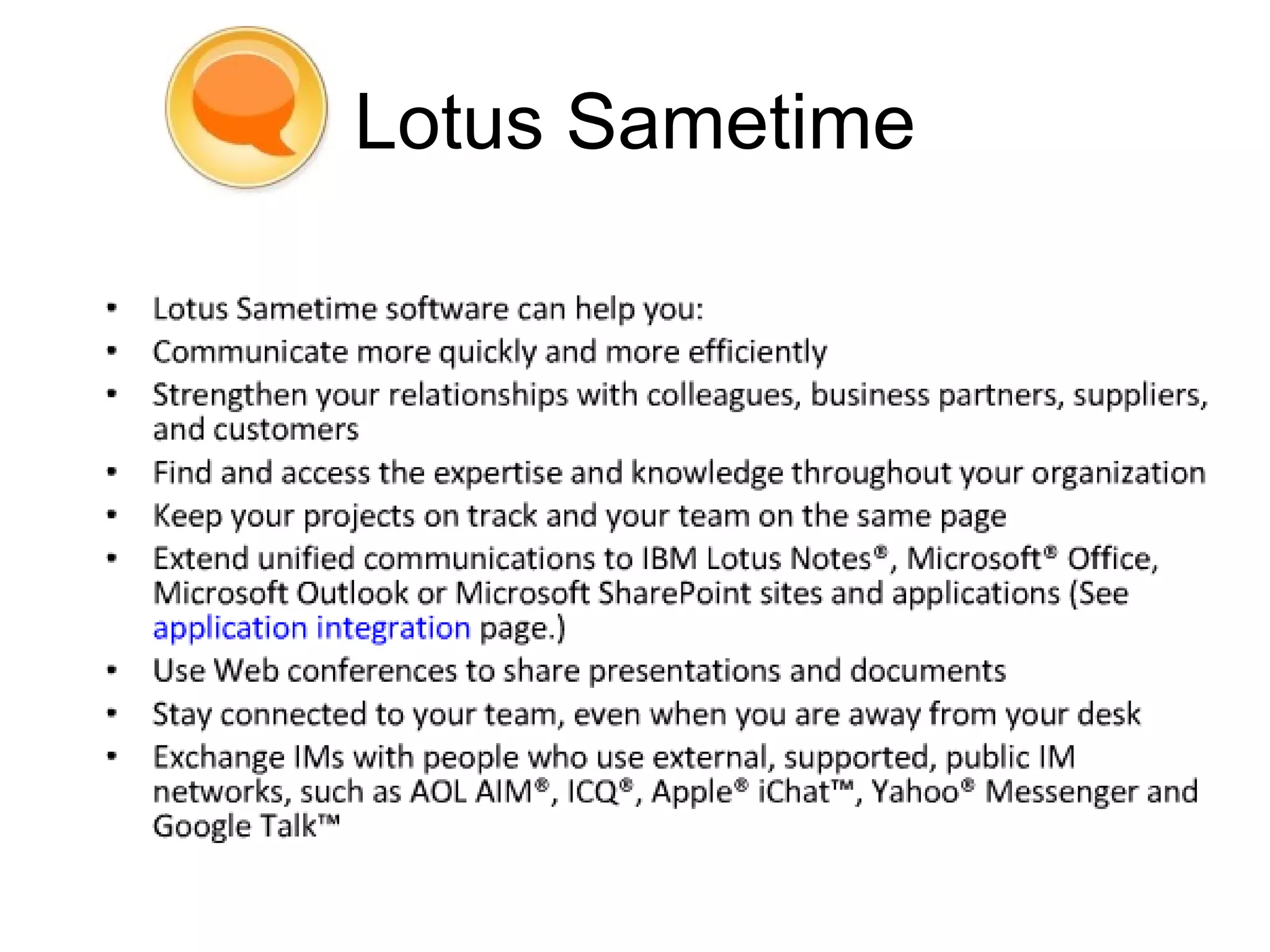 Lotus sametime | PPT