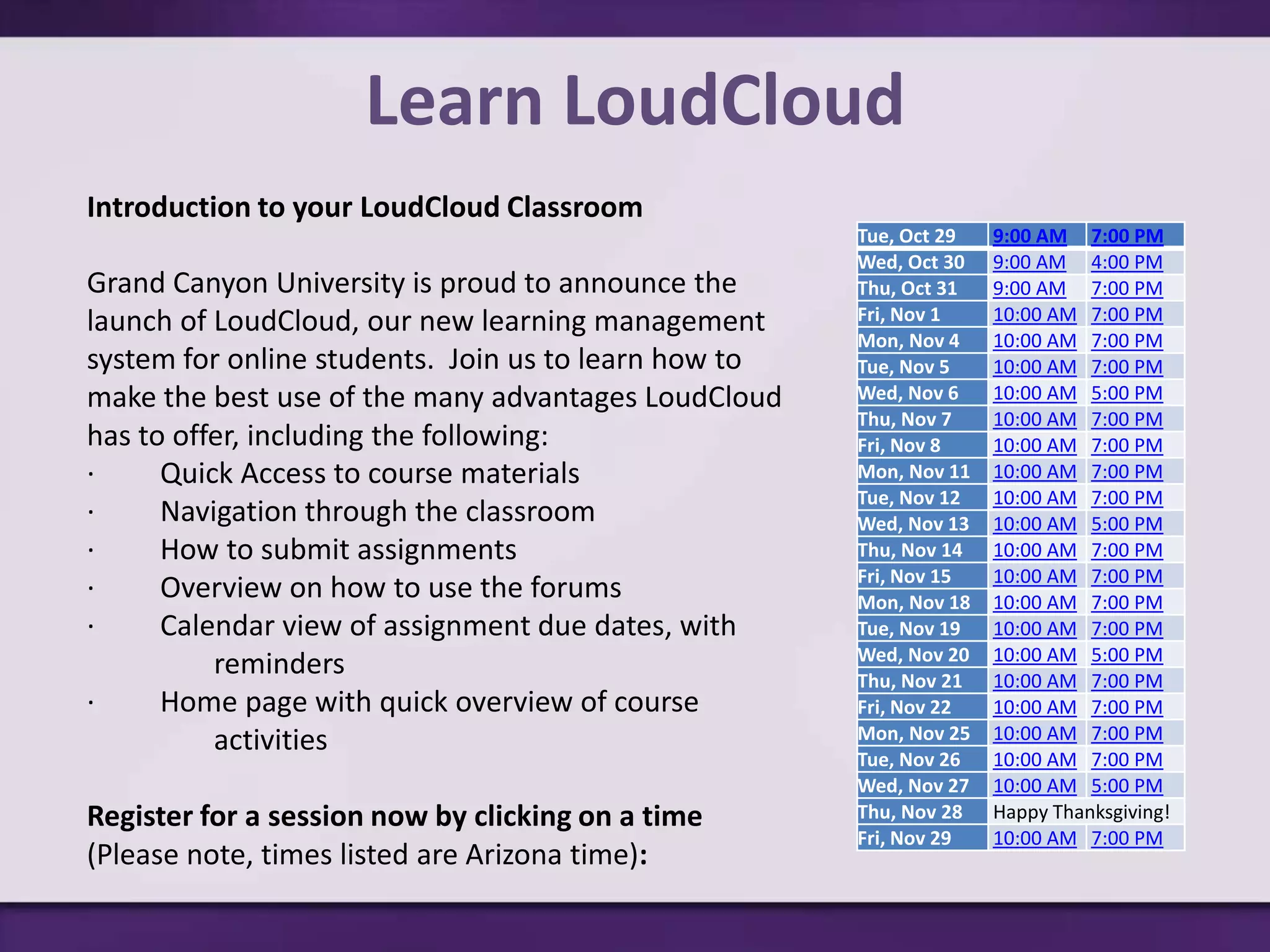 LoudCloud Orientation for Athletes | PPTX