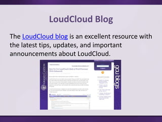 LoudCloud Orientation for Athletes | PPT