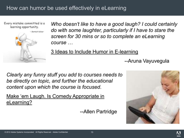 Louder faster-funnier, humor in eLearning | PPT