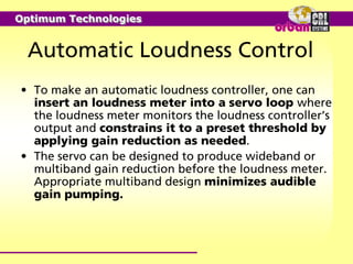 Loudness presentation by Orban | PPT