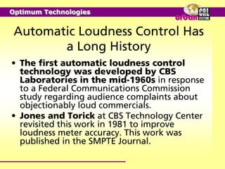 Loudness presentation by Orban | PPT