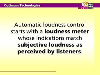 Loudness presentation by Orban | PPT