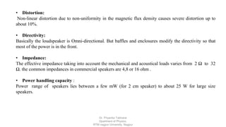 Loudspeaker- direct radiating type and horn type.pptx