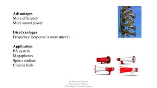 Loudspeaker- direct radiating type and horn type.pptx