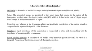 Loudspeaker- direct radiating type and horn type.pptx