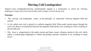 Loudspeaker- direct radiating type and horn type.pptx