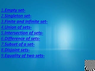 types of sets | PPTX