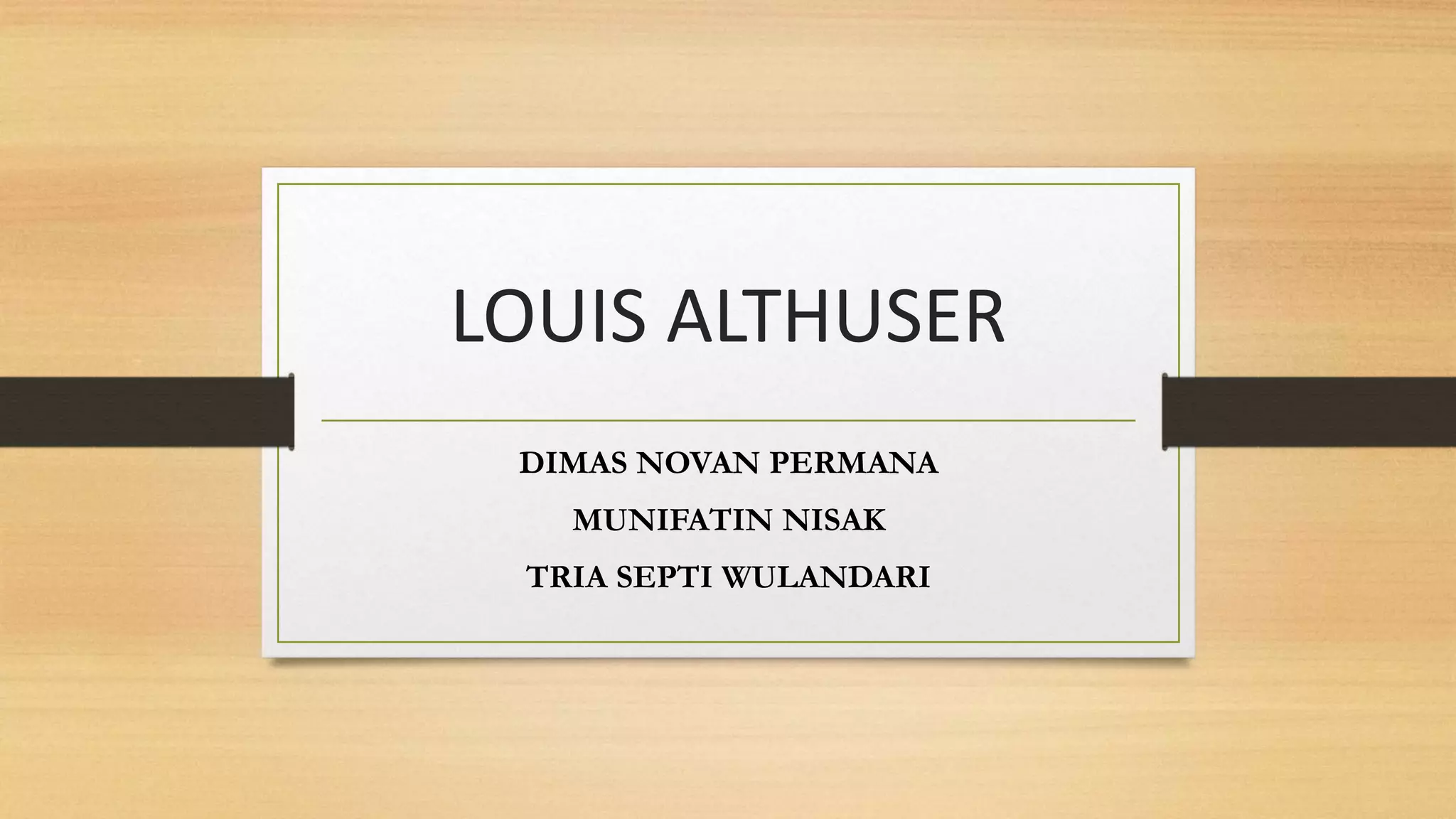 Louis Althusser | PPTX