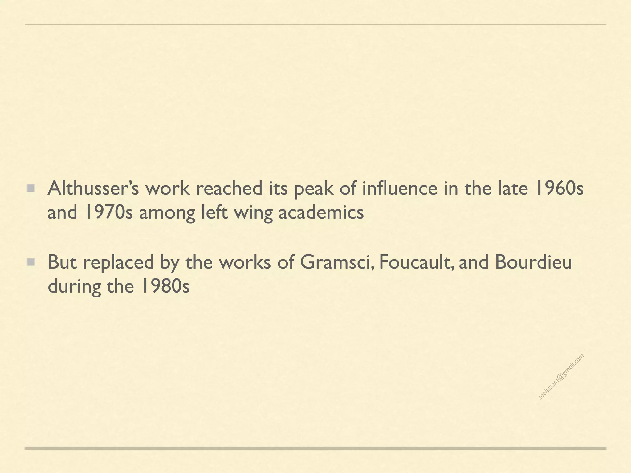 Structural Marxism - Louis Althusser | PDF