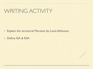 Structural Marxism - Louis Althusser | PDF