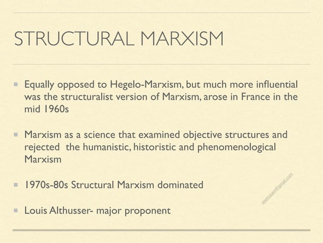 Structural Marxism - Louis Althusser | PDF