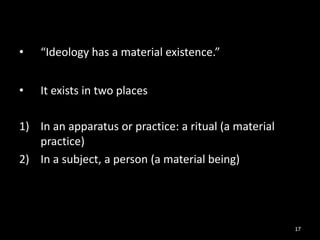 Louis althusser ideology by Murtaza Ali Ch. | PPT