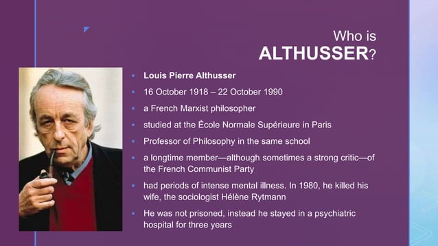 Louis Althusser _Ideology and Ideological State Apparatuses | PPTX