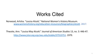 Louisa may alcott presentation | PPTX