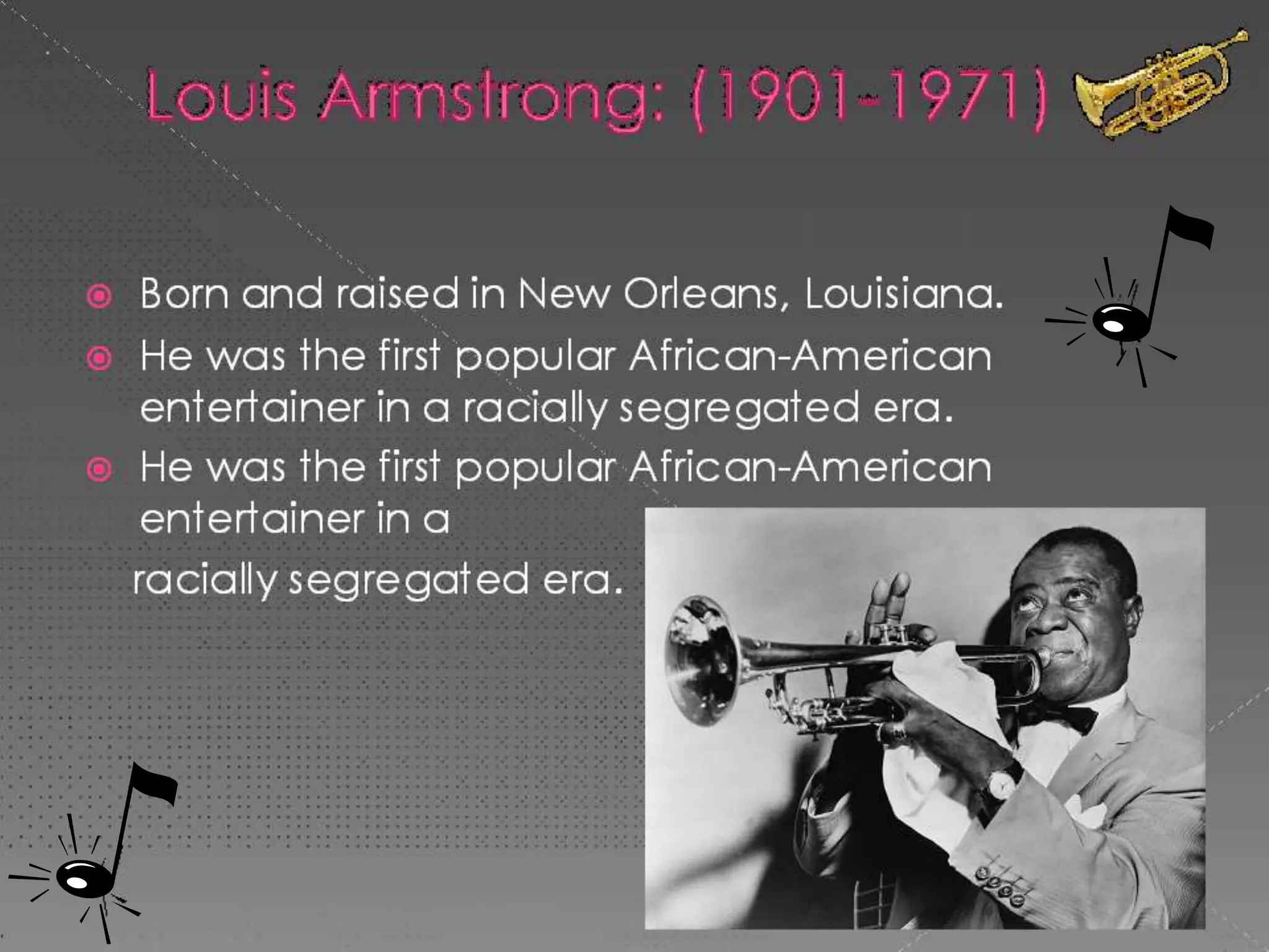 Louis armstrong project | PPTX