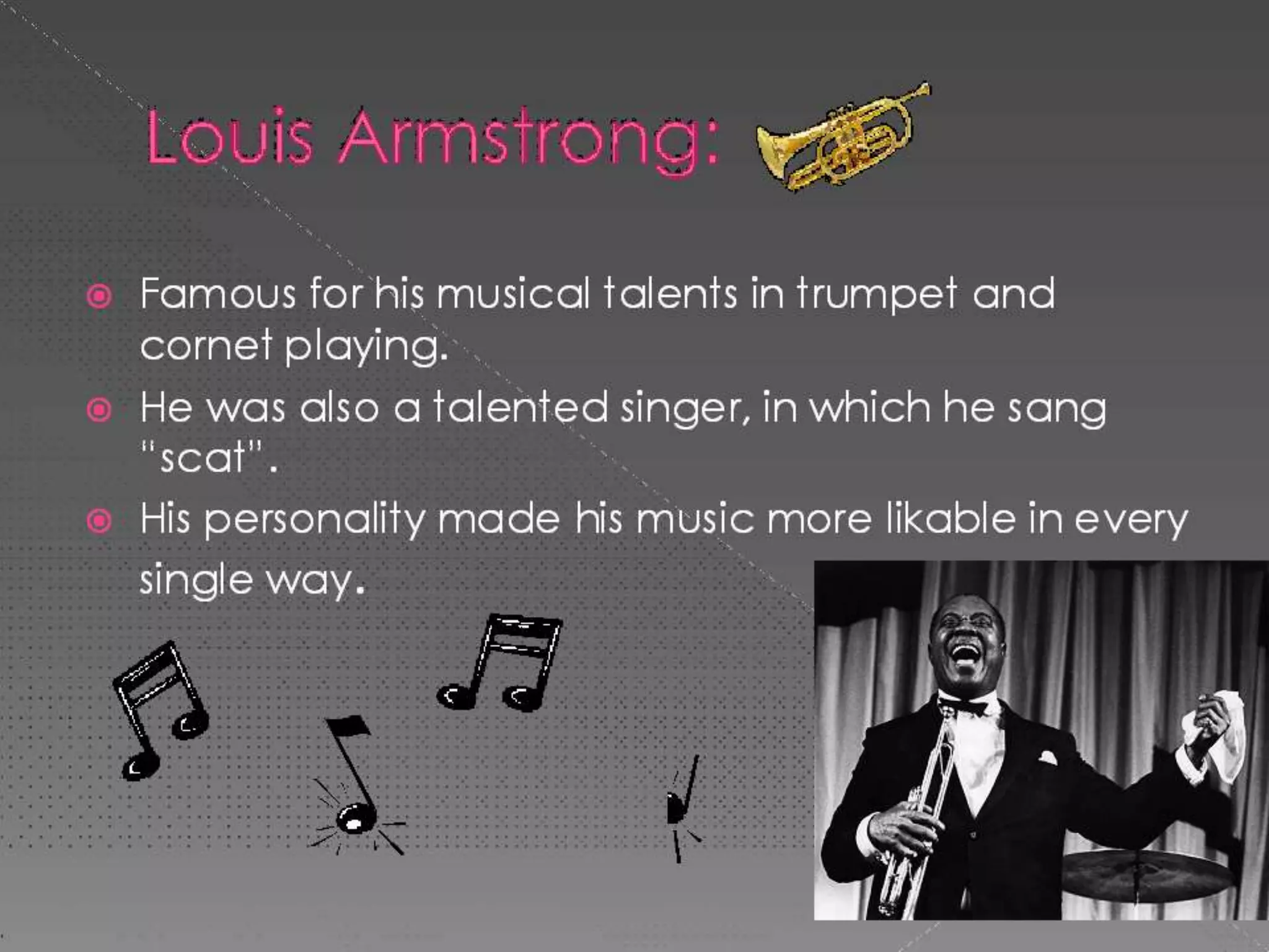 Louis armstrong project | PPTX