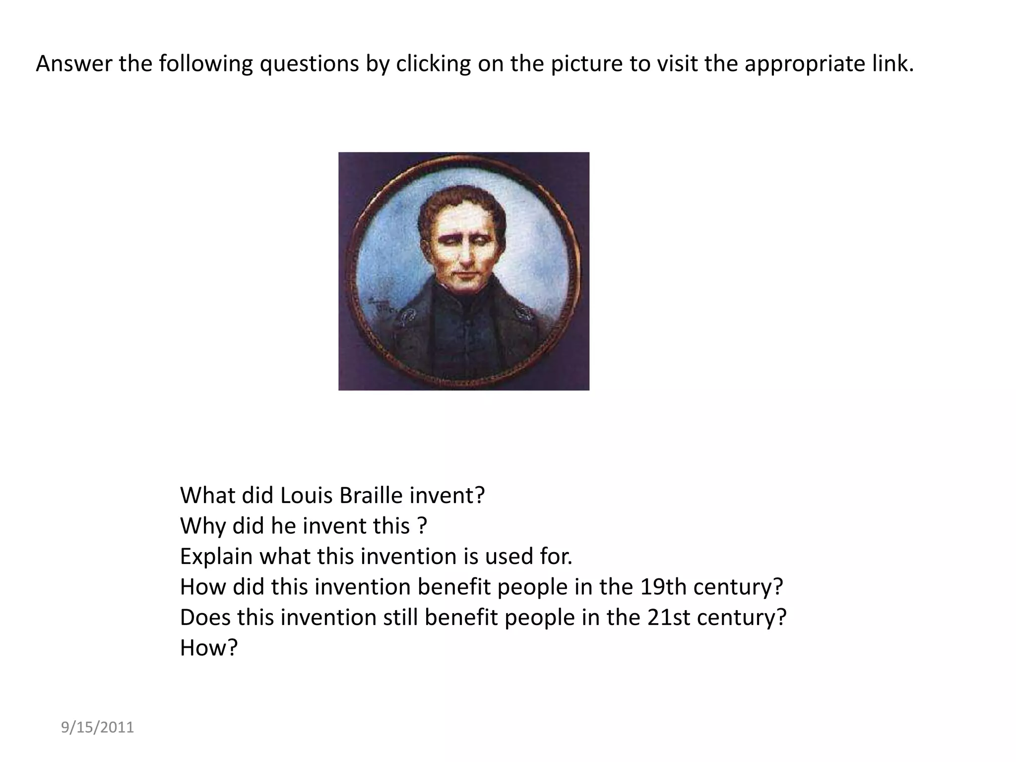 Louis braille powerpoint | PPTX