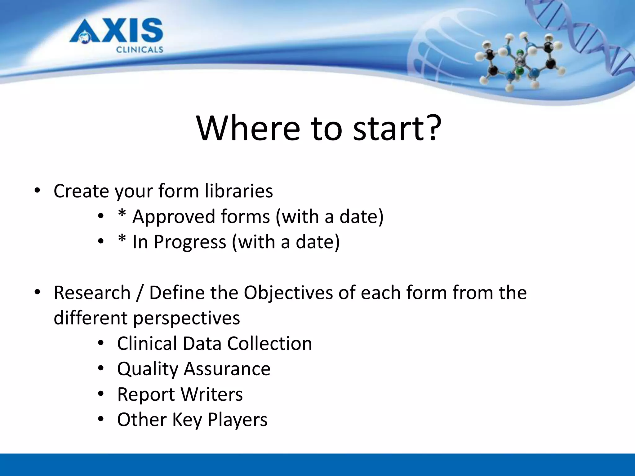 Study Design - testing and approval - how to do this efficiently and to ...