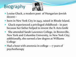 Louise gluck | PPT
