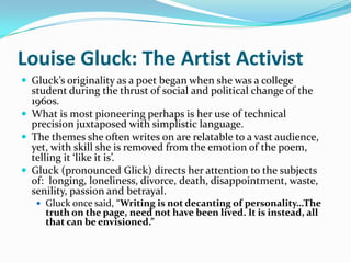 Louise gluck | PPTX