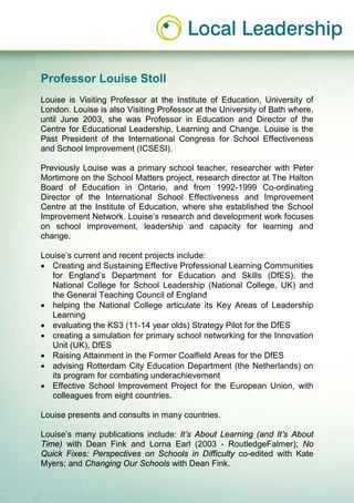 Developing creative professional learning communities within and between schools | PDF