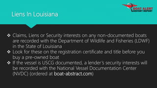 Louisiana boat registration | PPTX