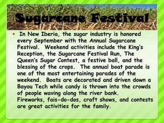 Louisiana festivals!!! | PPTX | National & Civic Holidays | Holidays