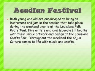 Louisiana festivals!!! | PPTX | National & Civic Holidays | Holidays