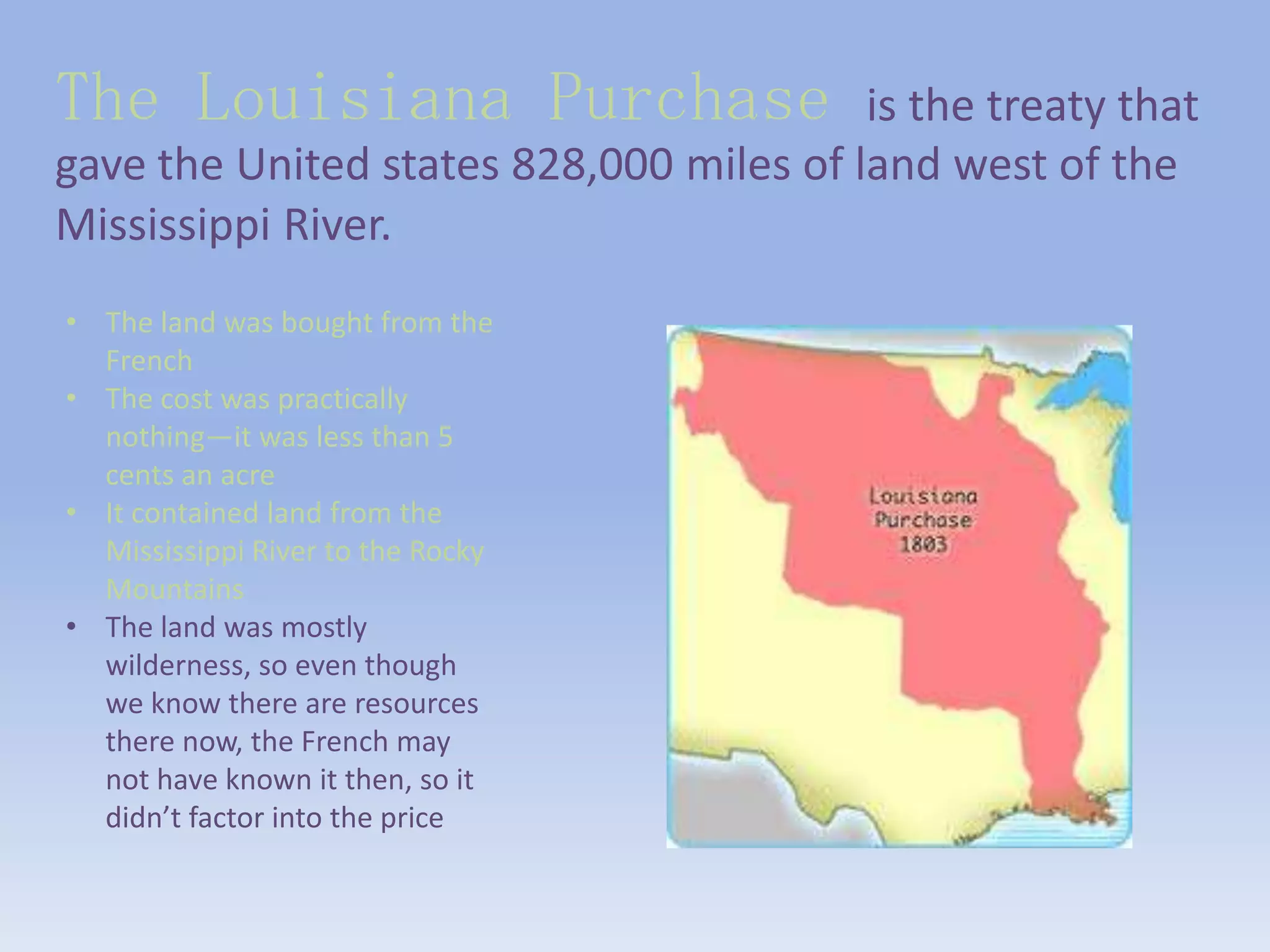 Louisiana purchase | PPT