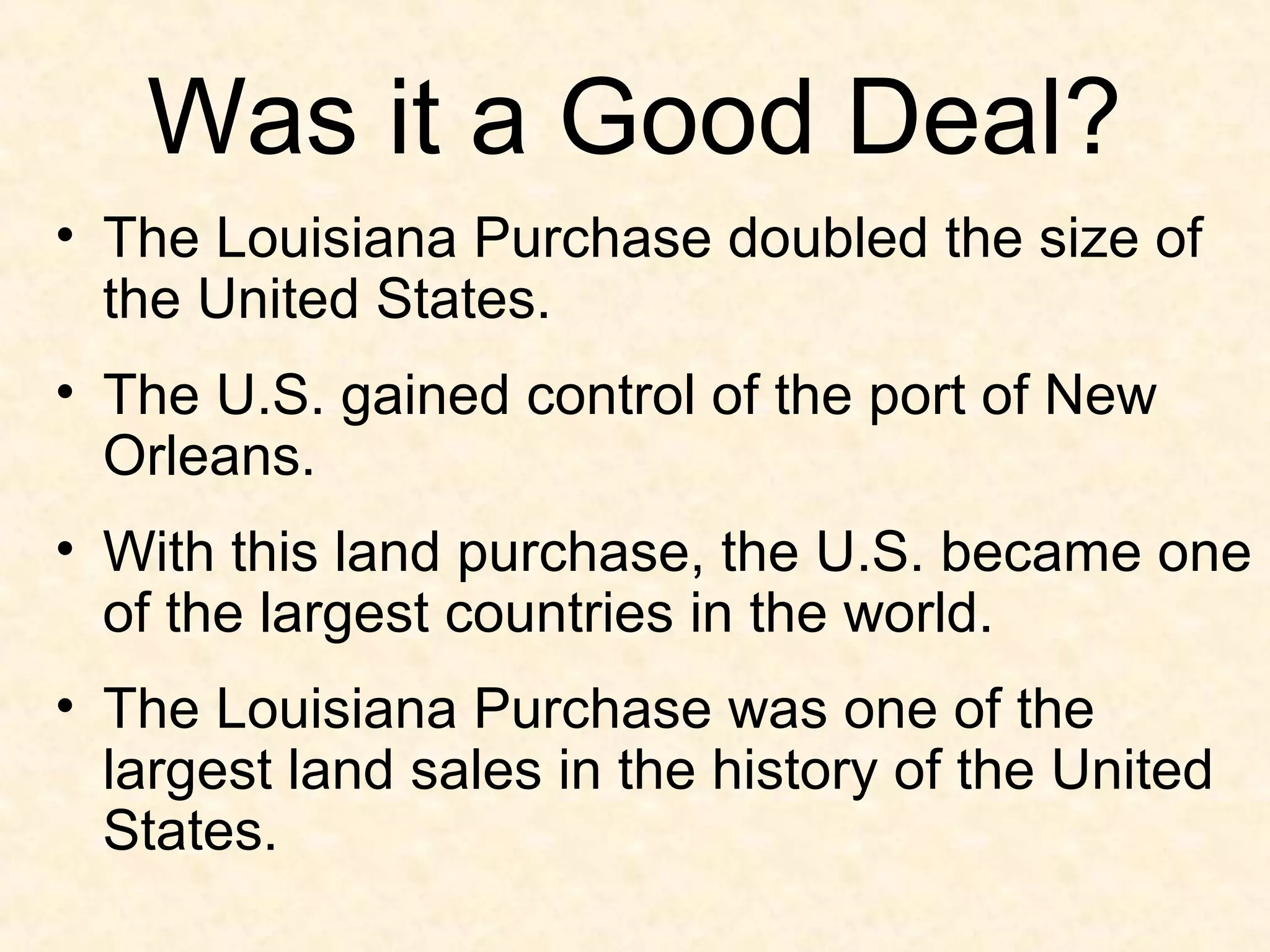 Louisiana purchase | PPT