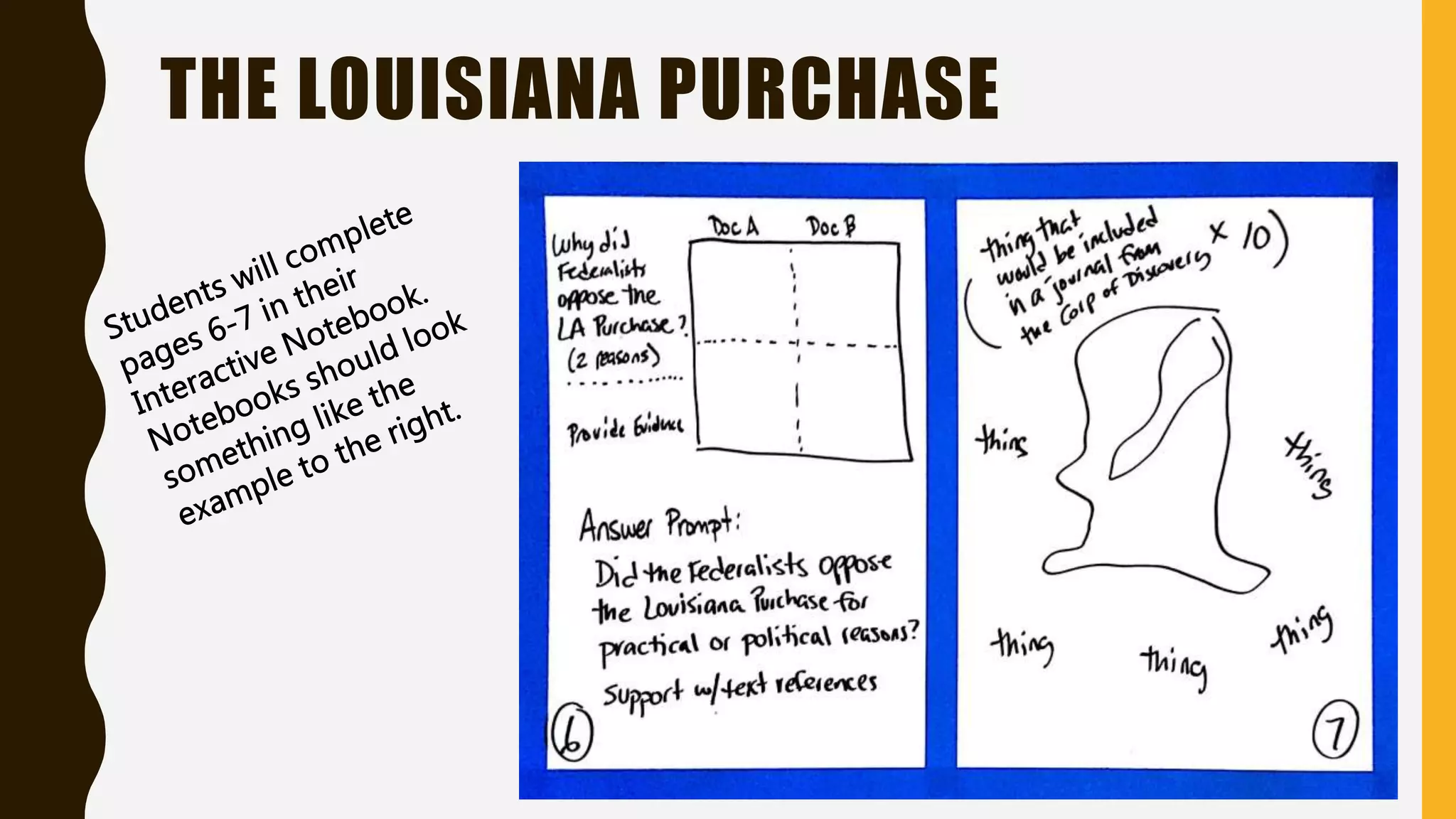 Louisiana purchase map activity, journal notes and reading like an ...