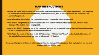 Louisiana purchase map activity, journal notes and reading like an ...