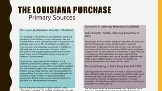 Louisiana purchase map activity, journal notes and reading like an ...