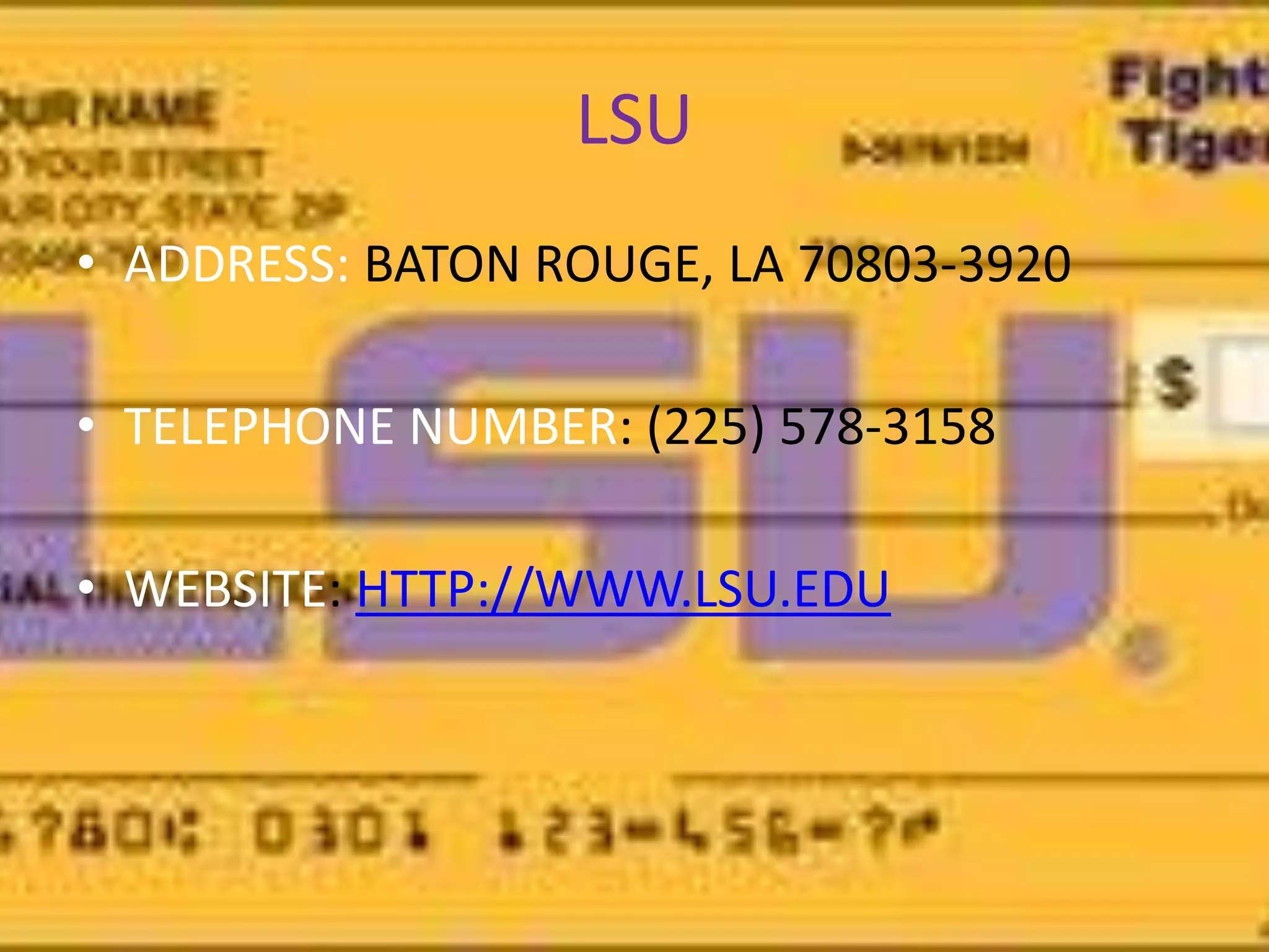 Louisiana state university | PPTX